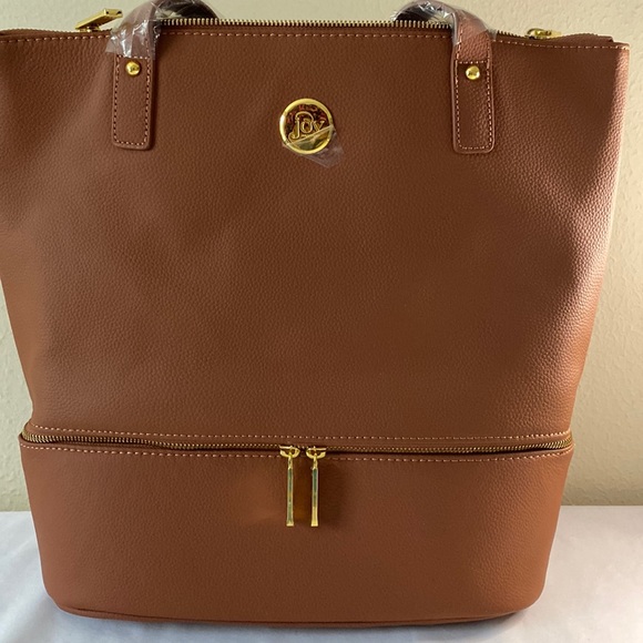 Joy Mangano | Bags | Joy Mangano Cognac Color Travel Tote Set A8 | Poshmark